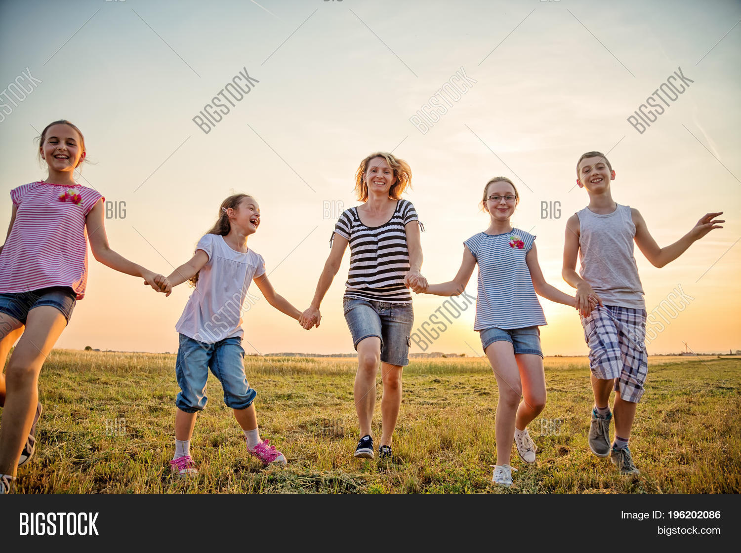Mother Four Kids Image & Photo (Free Trial) | Bigstock