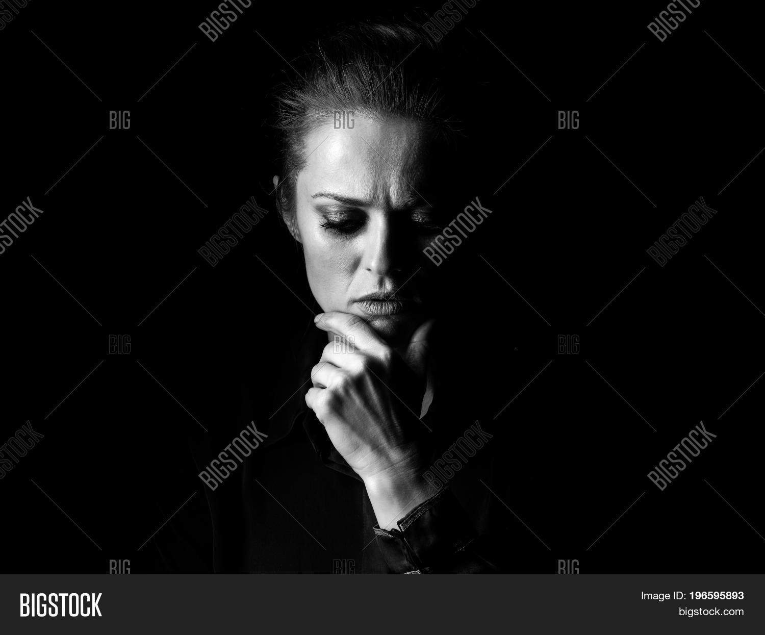 Portrait Pensive Woman Image & Photo (Free Trial) | Bigstock
