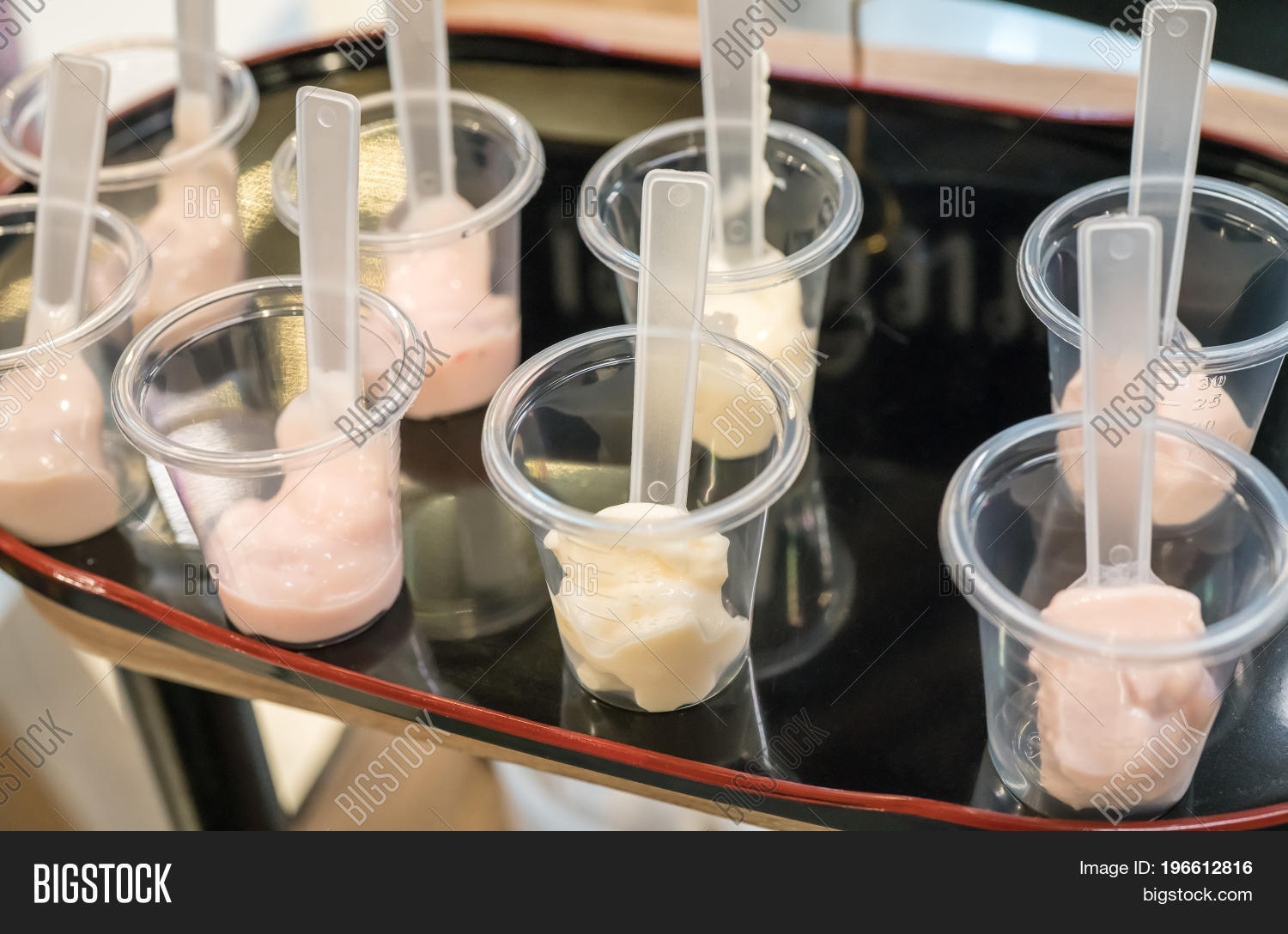 Yogurt Sample Plastic Image & Photo (Free Trial) | Bigstock