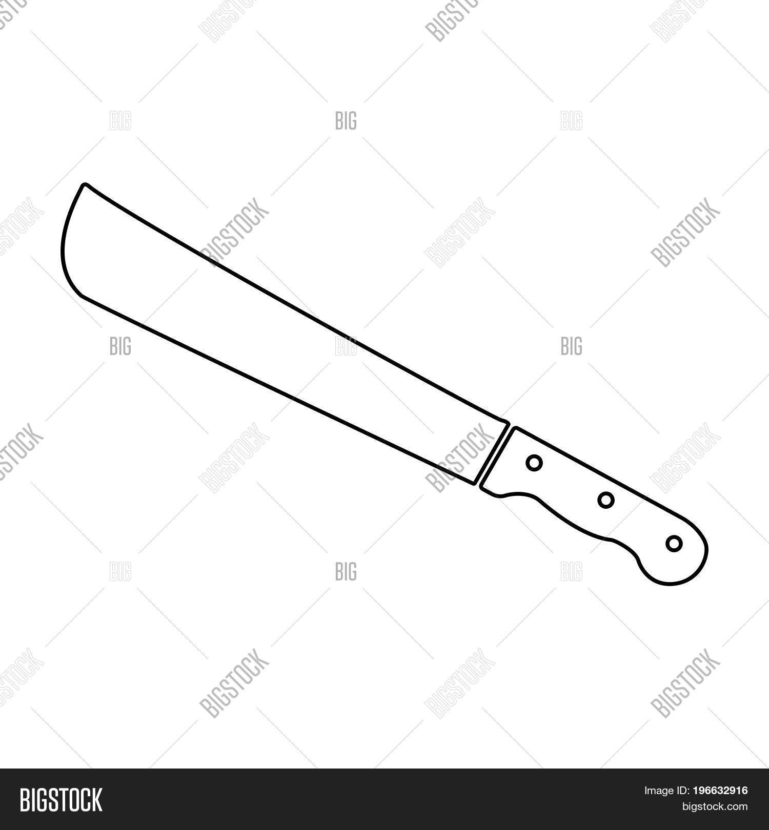 Machete Big Knife Vector & Photo (Free Trial) | Bigstock