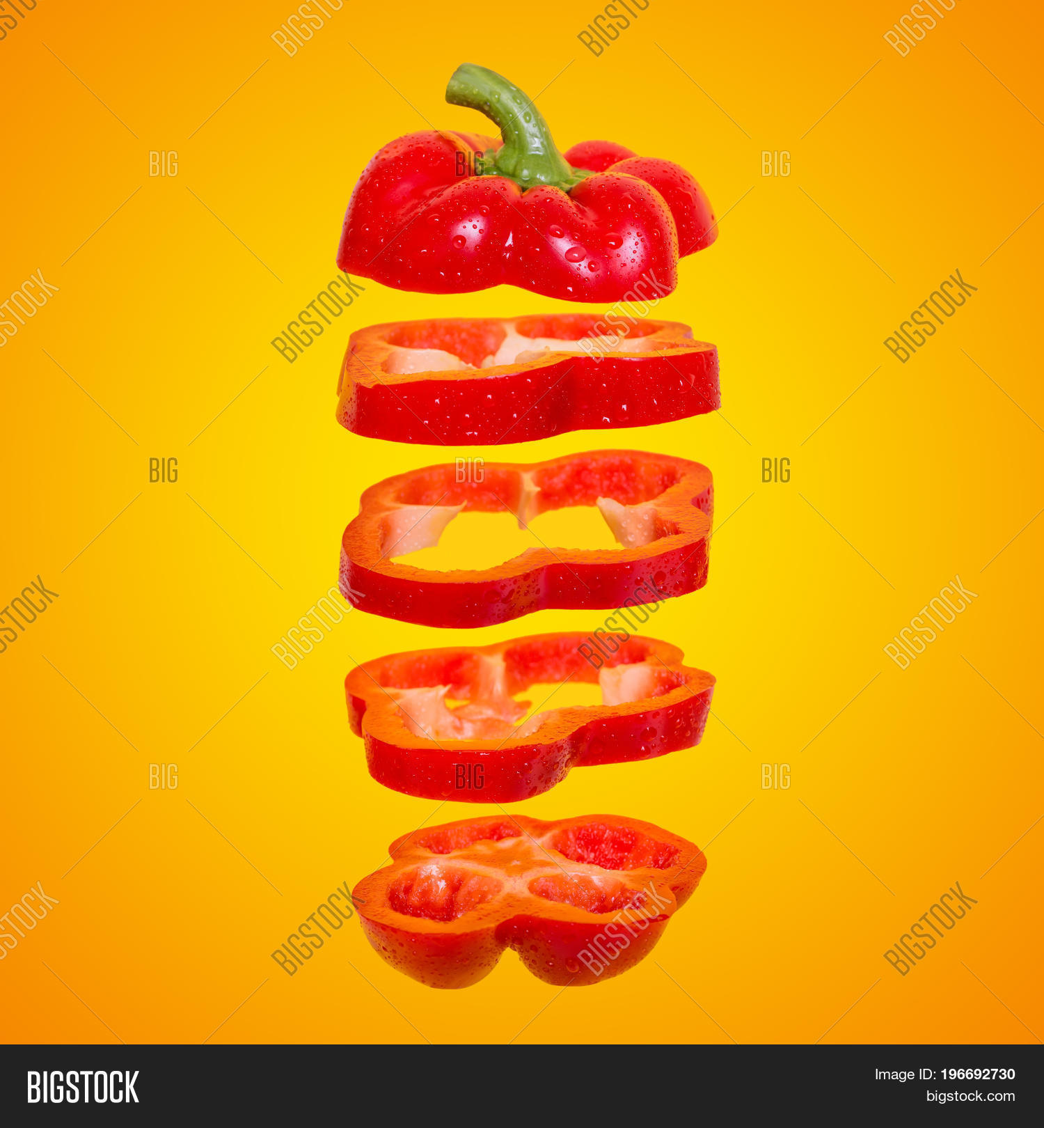 Flying Red Capsicum. Image & Photo (Free Trial) | Bigstock