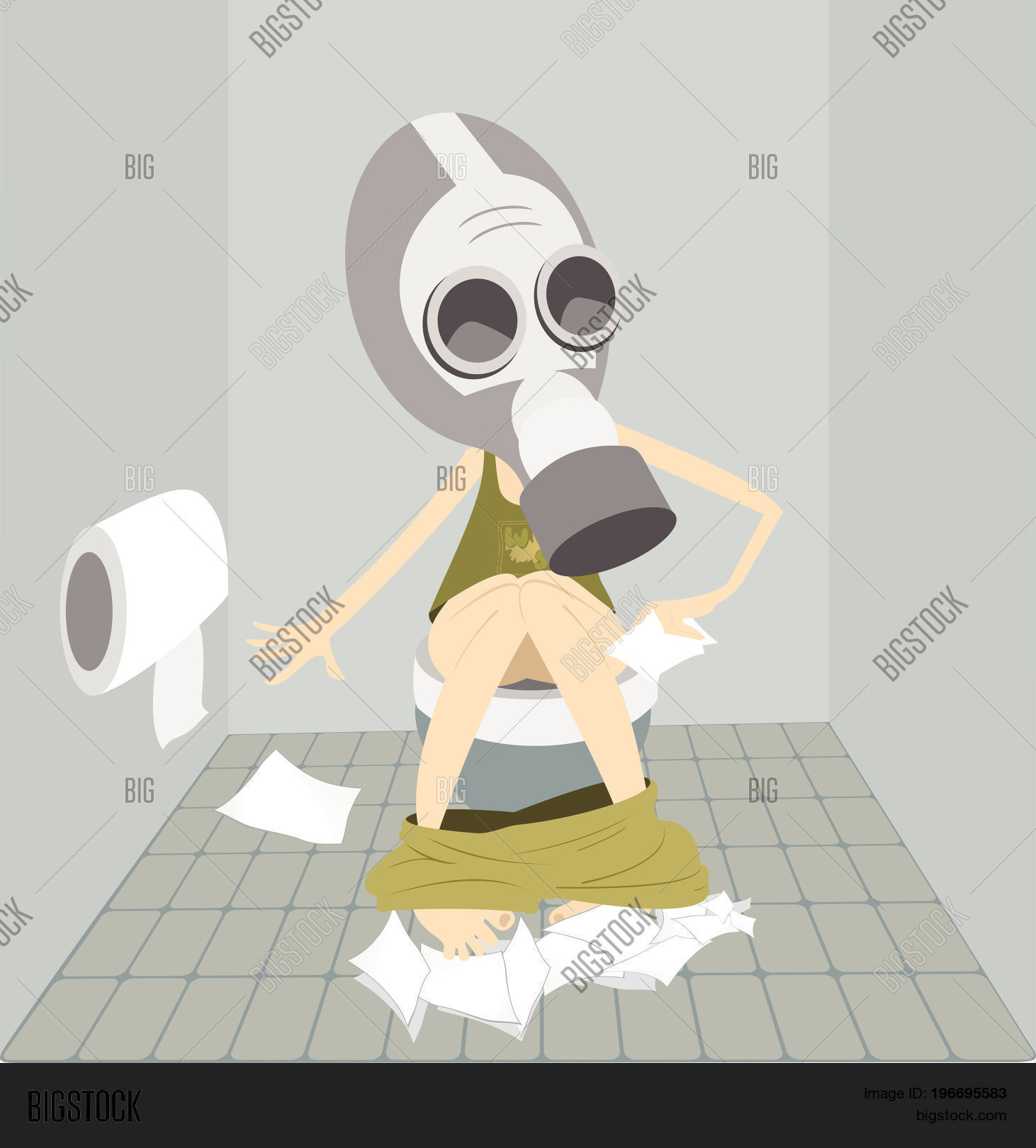 Man Woman Diarrhea ( Vector & Photo (Free Trial) | Bigstock
