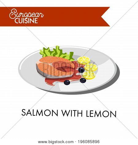 Cartoon Cooked Salmon