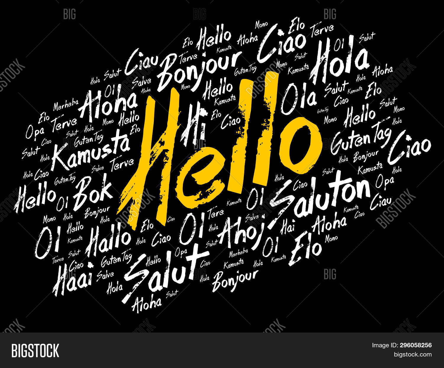 Hello Word Cloud Image & Photo (Free Trial) | Bigstock
