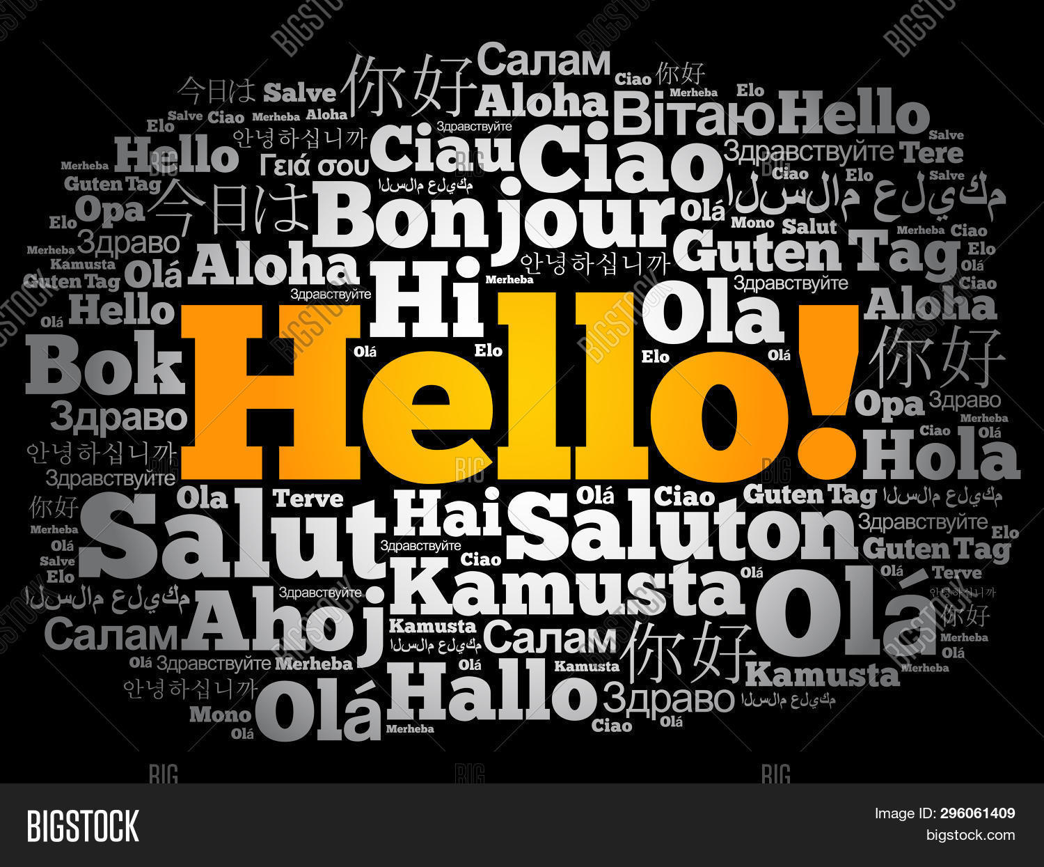 Hello Word Cloud Image & Photo (Free Trial) | Bigstock