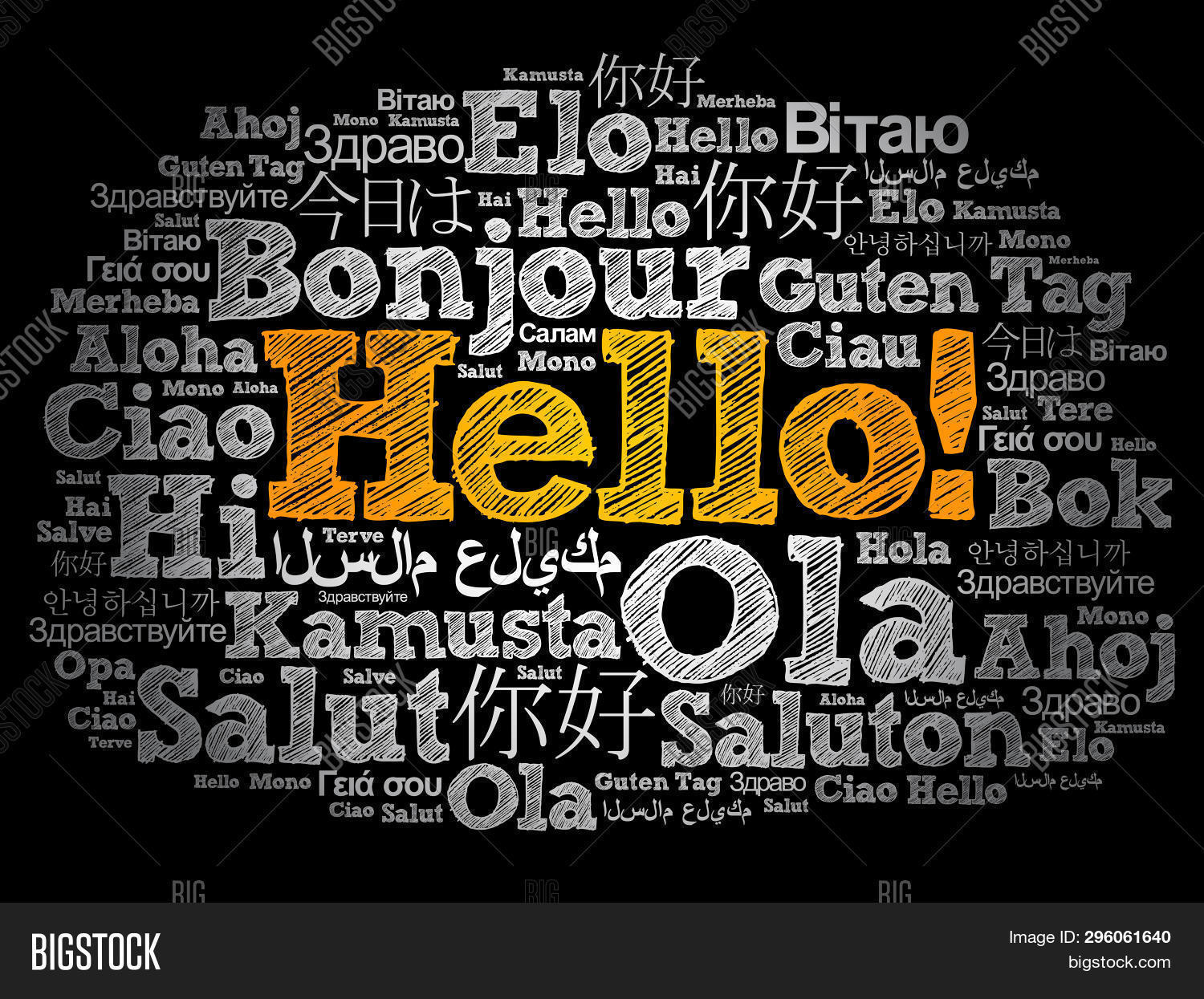 Hello Word Cloud Image & Photo (Free Trial) | Bigstock