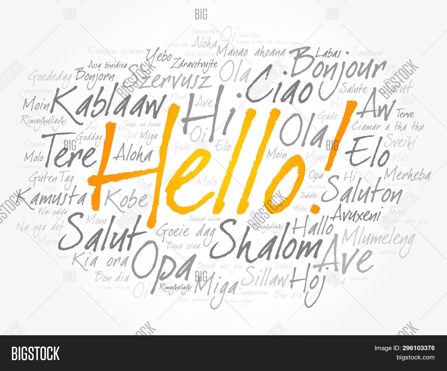 Hello Word Cloud Image & Photo (Free Trial) | Bigstock