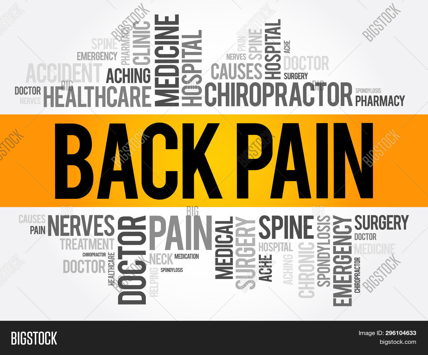 Back Pain Word Cloud Image & Photo (Free Trial) | Bigstock