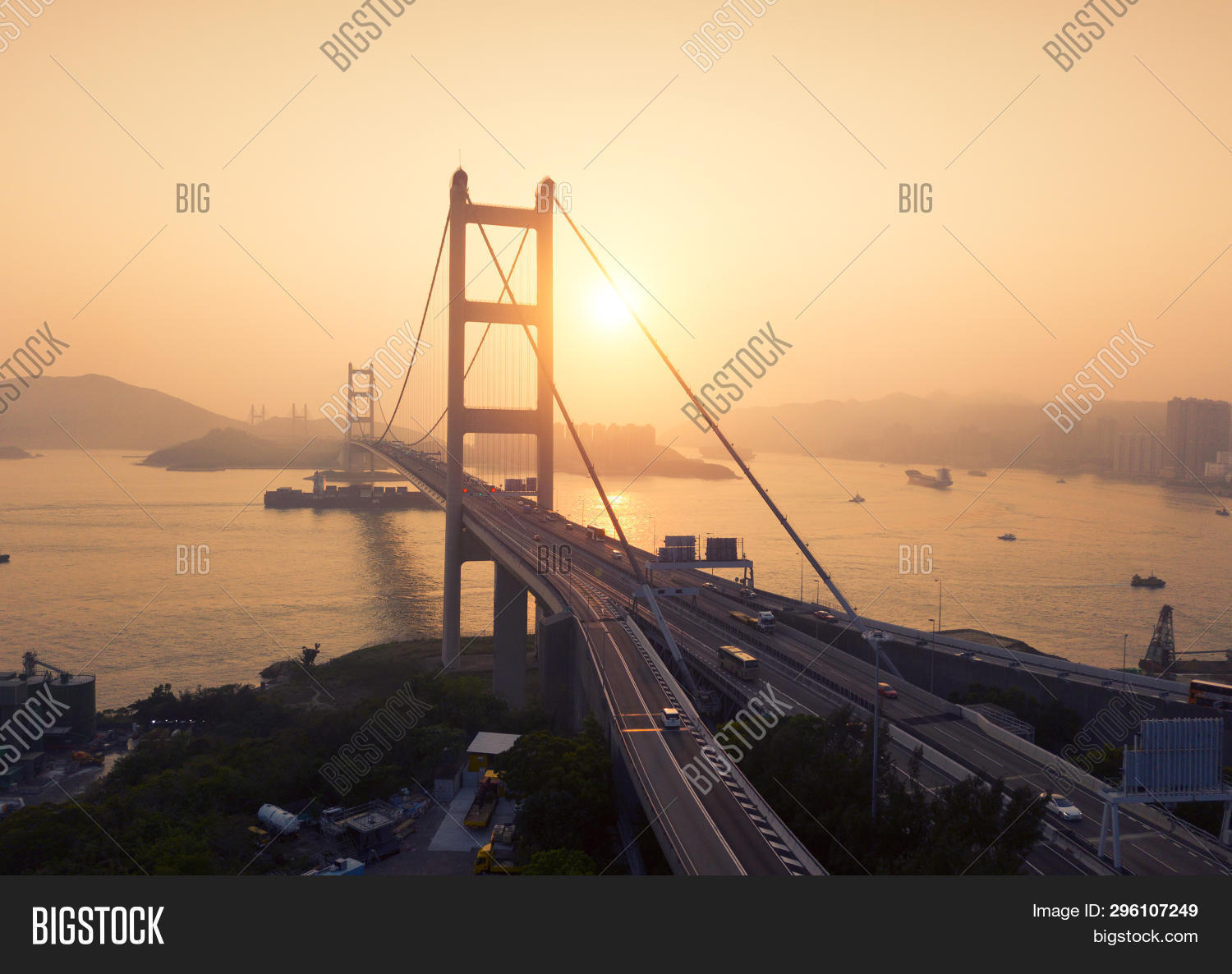 Aerial View Tsing Ma Image & Photo (Free Trial) | Bigstock
