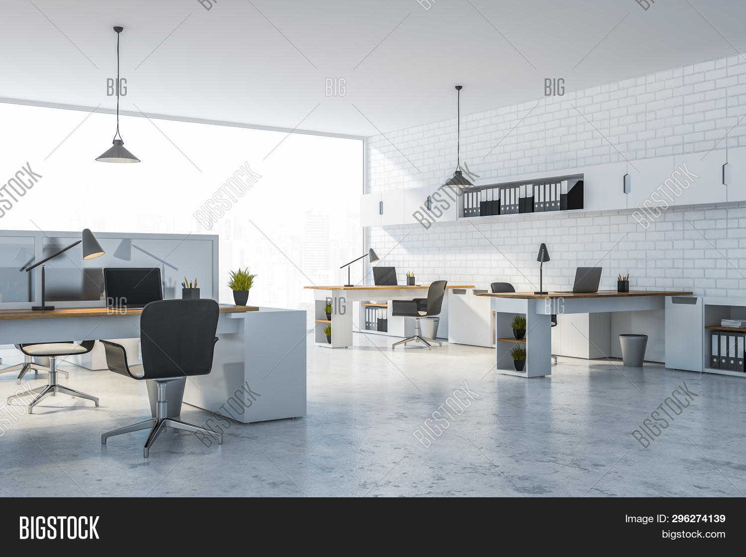 White Brick Office Image & Photo (Free Trial) | Bigstock