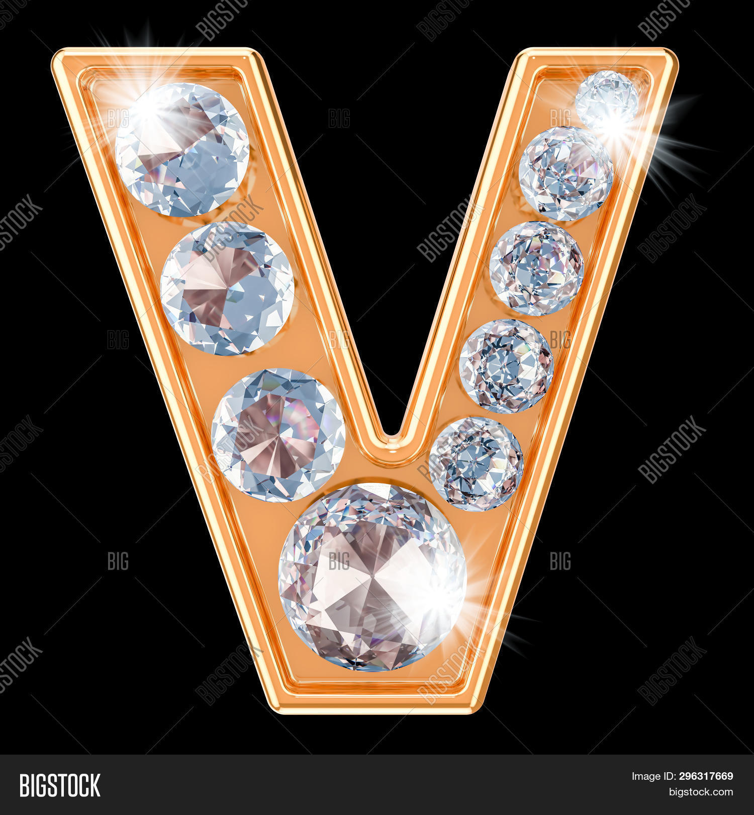 Golden Letter V Image & Photo (Free Trial) | Bigstock
