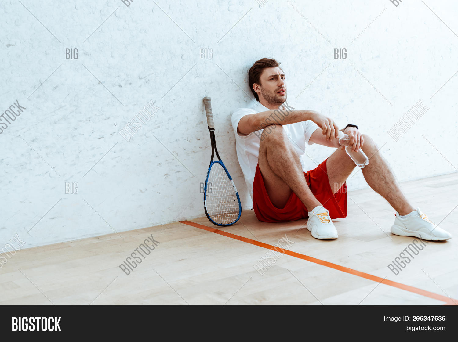 Squash Player Sitting Image & Photo (Free Trial) | Bigstock