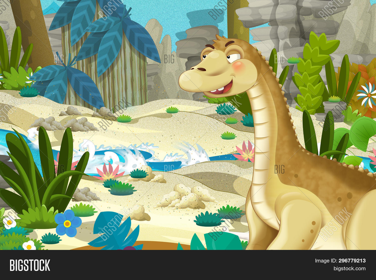 Cartoon Scene Dinosaur Image & Photo (Free Trial) | Bigstock