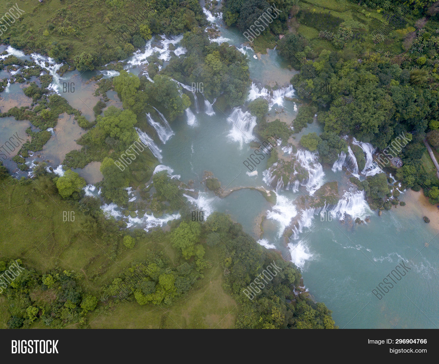Aerial View Waterfall Image & Photo (Free Trial) | Bigstock