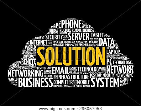 Solution Word Cloud Image & Photo (Free Trial) | Bigstock