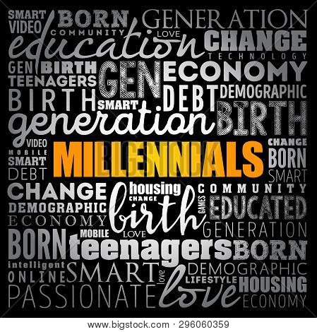 Millennials Word Cloud Image & Photo (Free Trial) | Bigstock