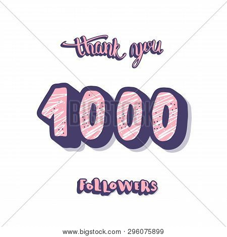 1000 Followers Post. Vector & Photo (Free Trial) | Bigstock