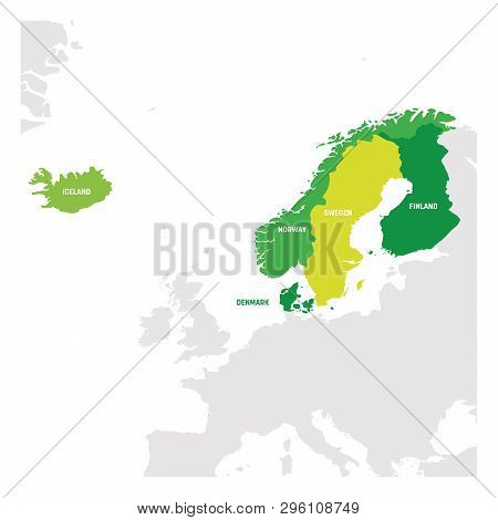 North Europe Region. Vector & Photo (Free Trial) | Bigstock