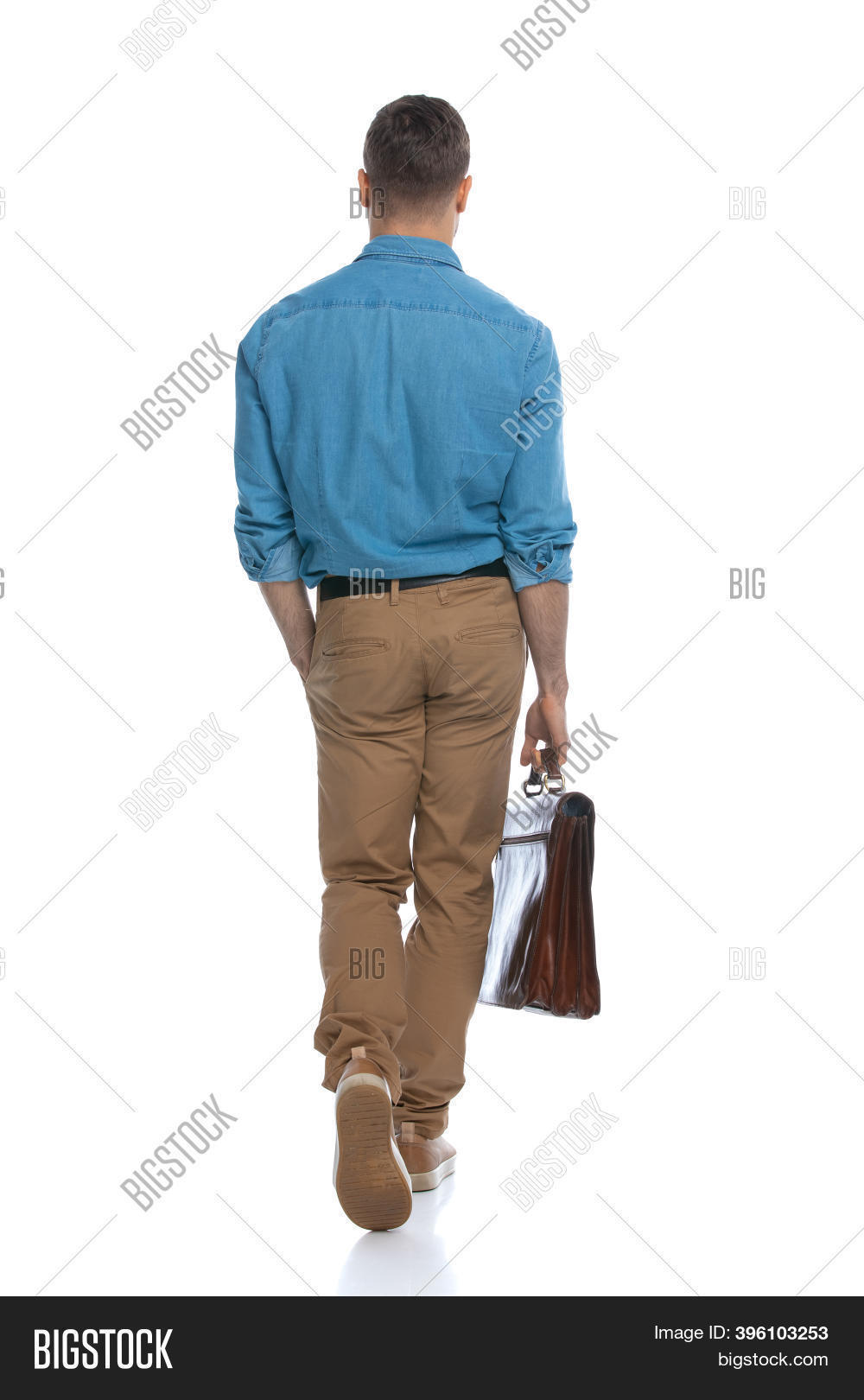 Rear View Casual Man Image & Photo (Free Trial) | Bigstock