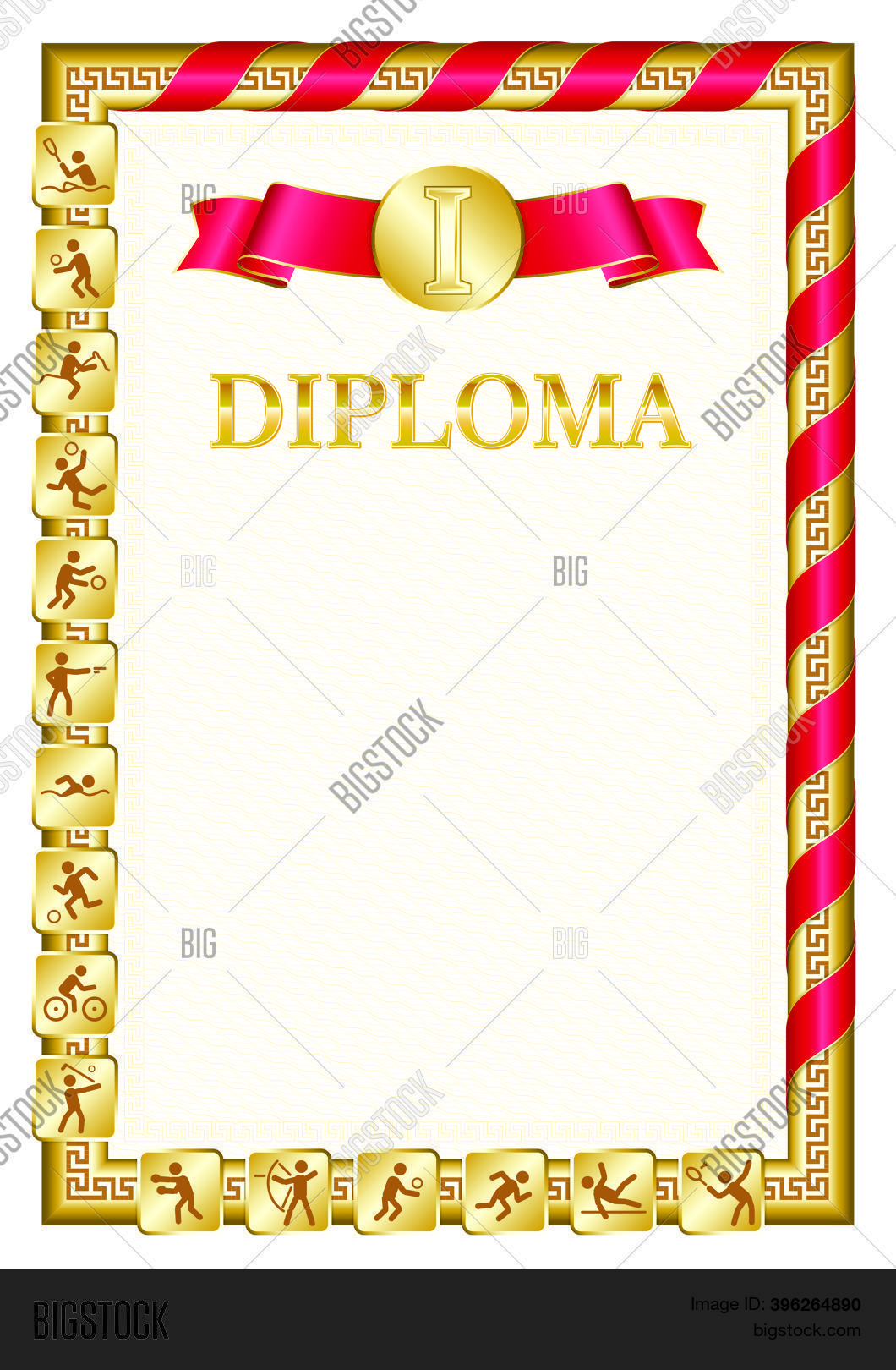 Vertical Diploma Vector & Photo (Free Trial) | Bigstock