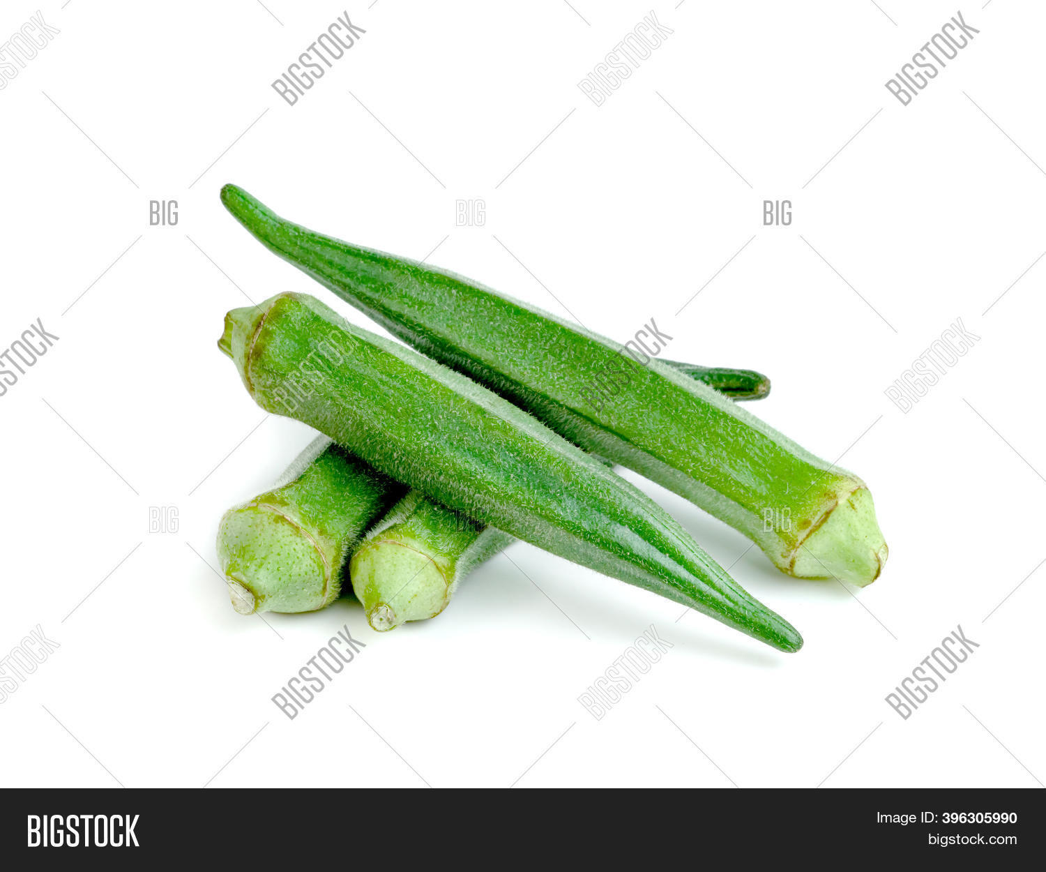 Closeup Okra Isolated Image & Photo (Free Trial) | Bigstock