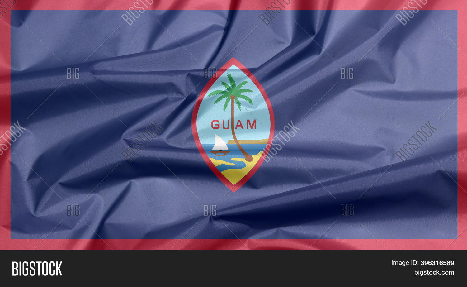 Fabric Flag Guam. Image & Photo (Free Trial) | Bigstock