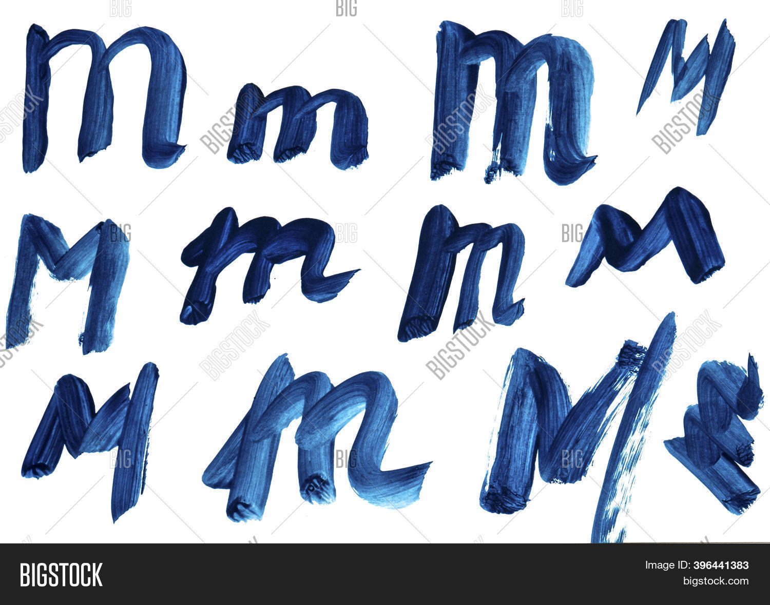 Letter M Drawn Brush Image & Photo (Free Trial) | Bigstock