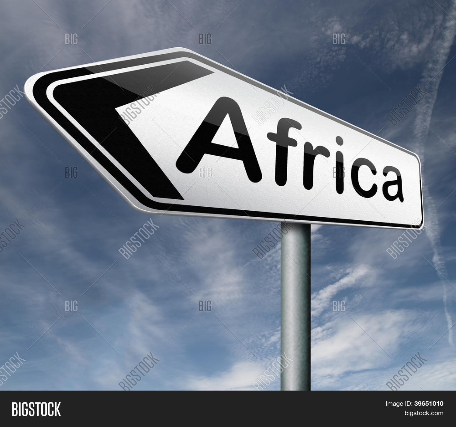 Africa Road Sign Arrow Image & Photo (Free Trial) | Bigstock