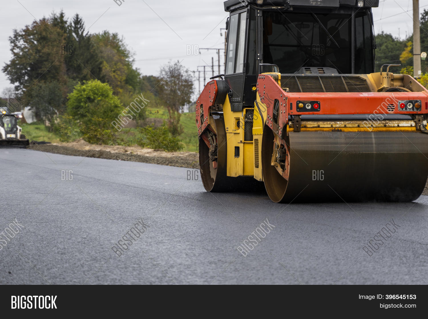 Asphalt Road Roller Image & Photo (Free Trial) | Bigstock