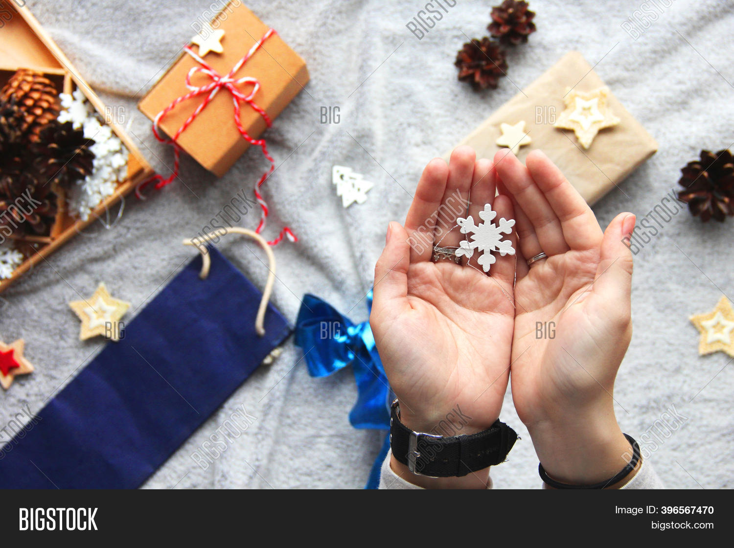 Snowflake Hands. Gift Image & Photo (Free Trial) | Bigstock