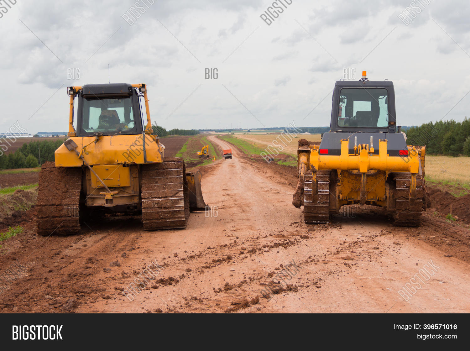 Bulldozer During Road Image & Photo (Free Trial) | Bigstock