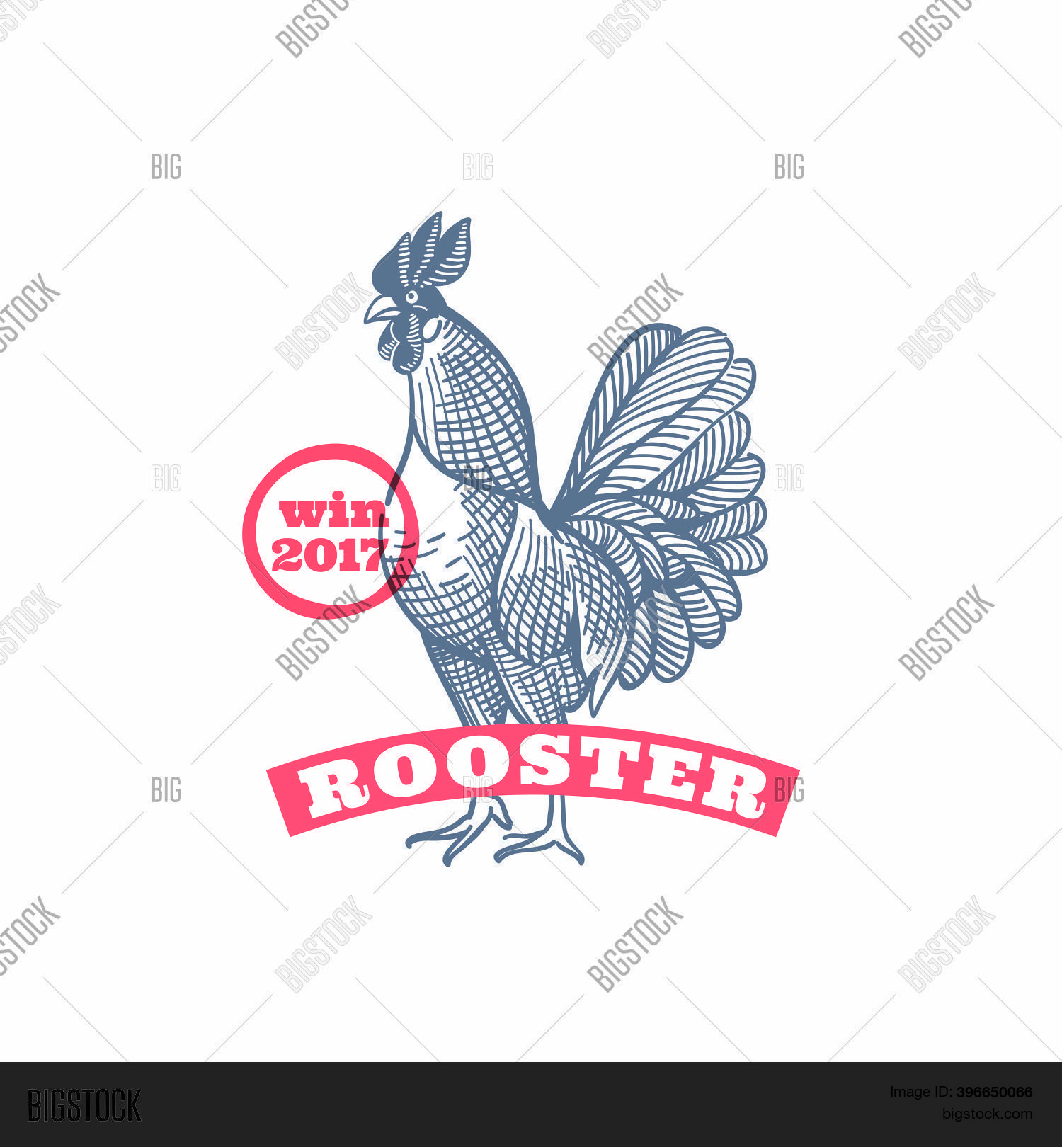 Farm Rooster Emblem Vector & Photo (Free Trial) | Bigstock