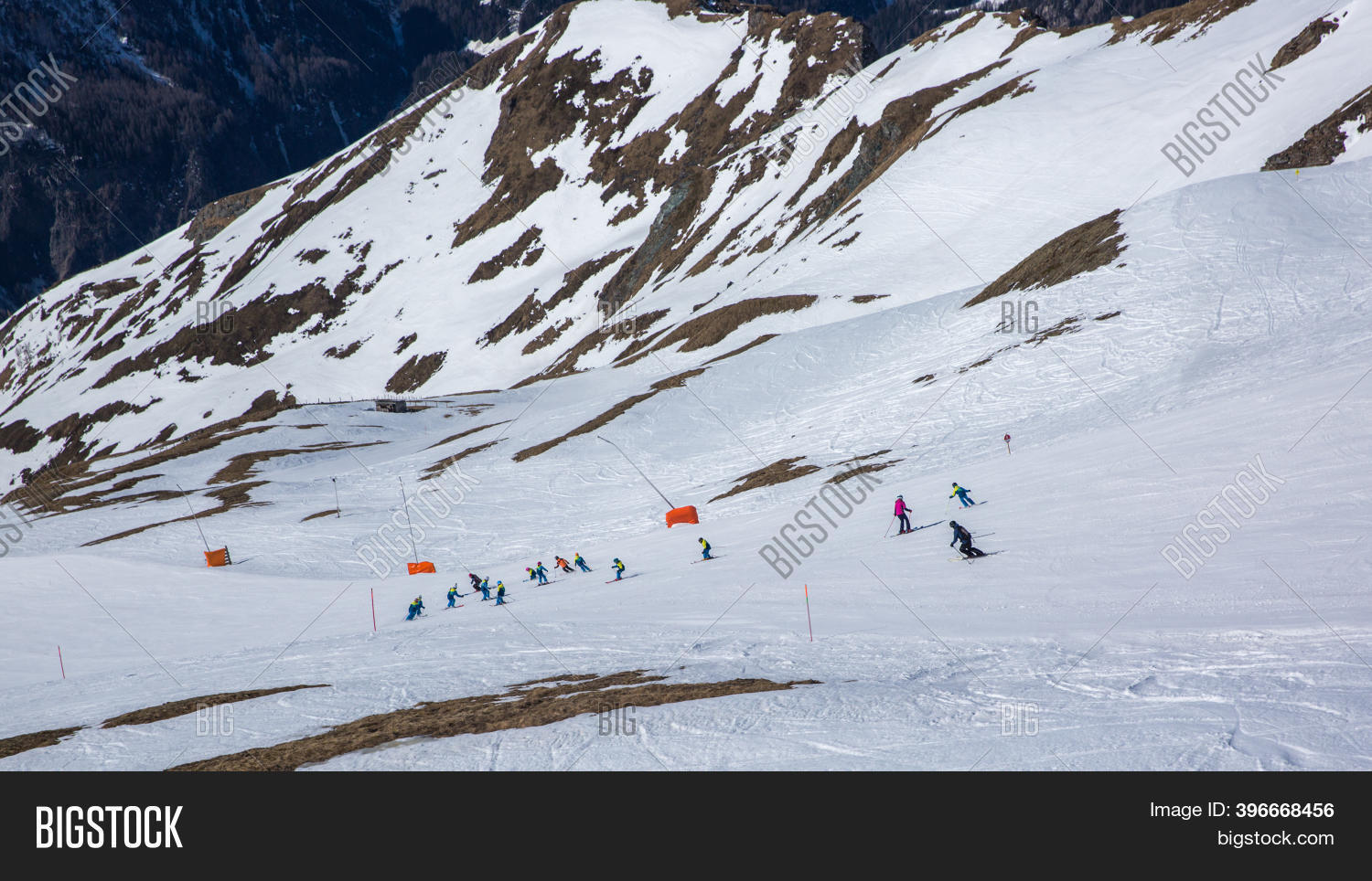 Many Skiers Ride Alps Image & Photo (Free Trial) | Bigstock