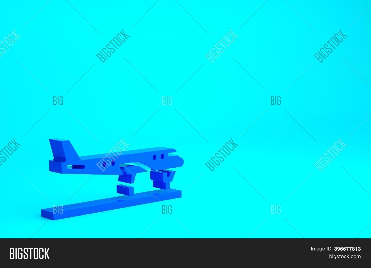 Blue Plane Icon Image & Photo (Free Trial) | Bigstock