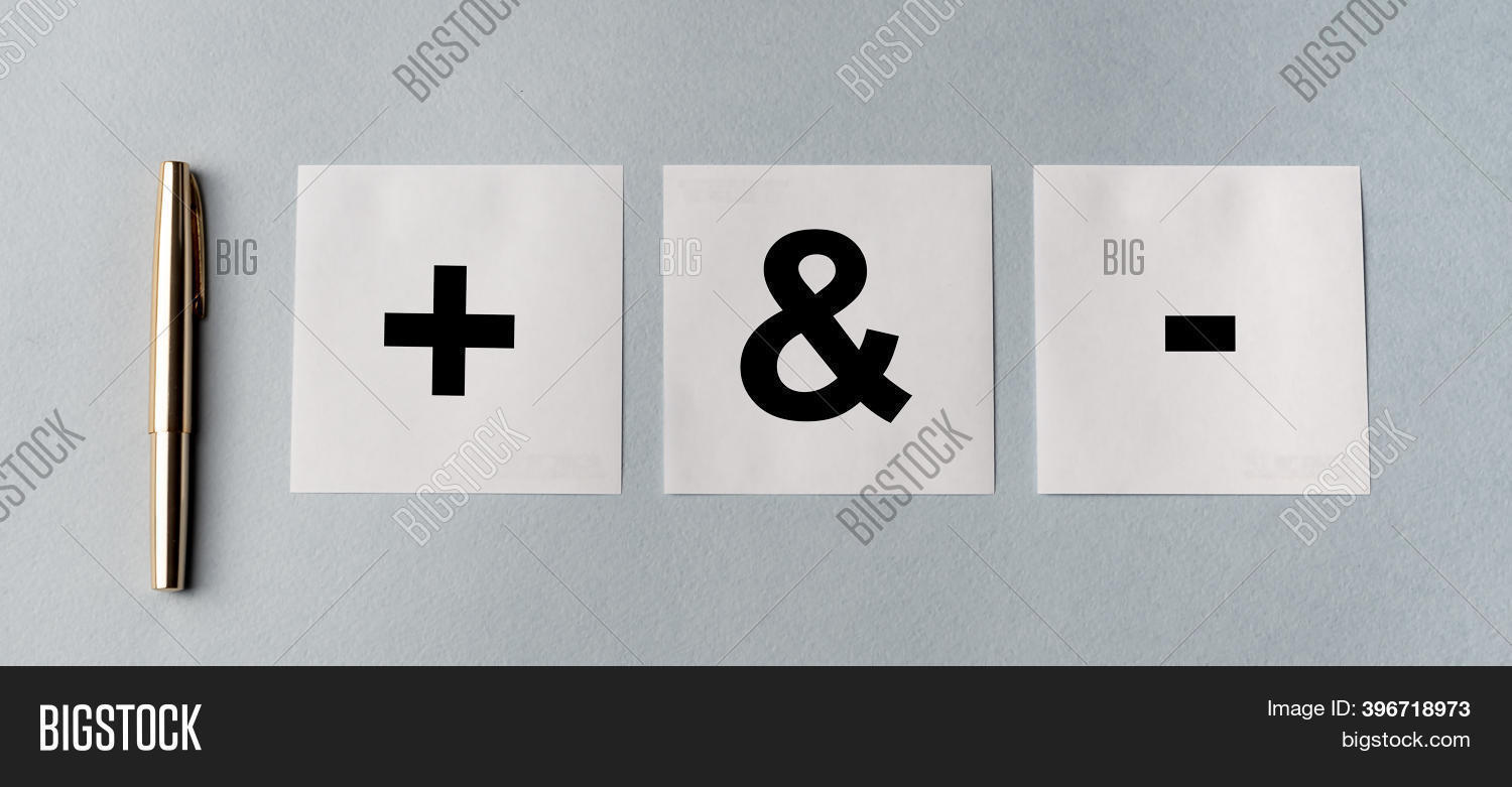 Minus Vs Plus Signs, Image & Photo (Free Trial) | Bigstock
