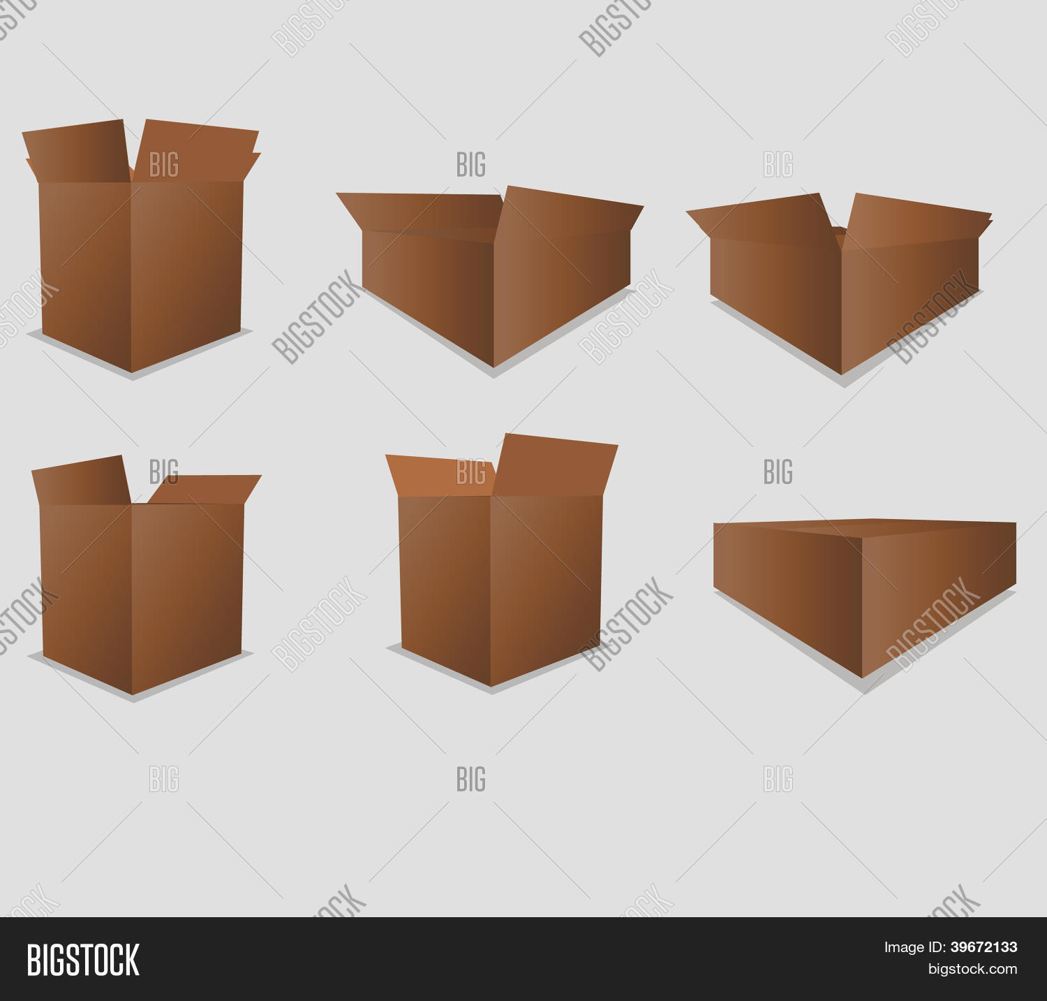 Paper Box Set 001 Vector & Photo (Free Trial) | Bigstock