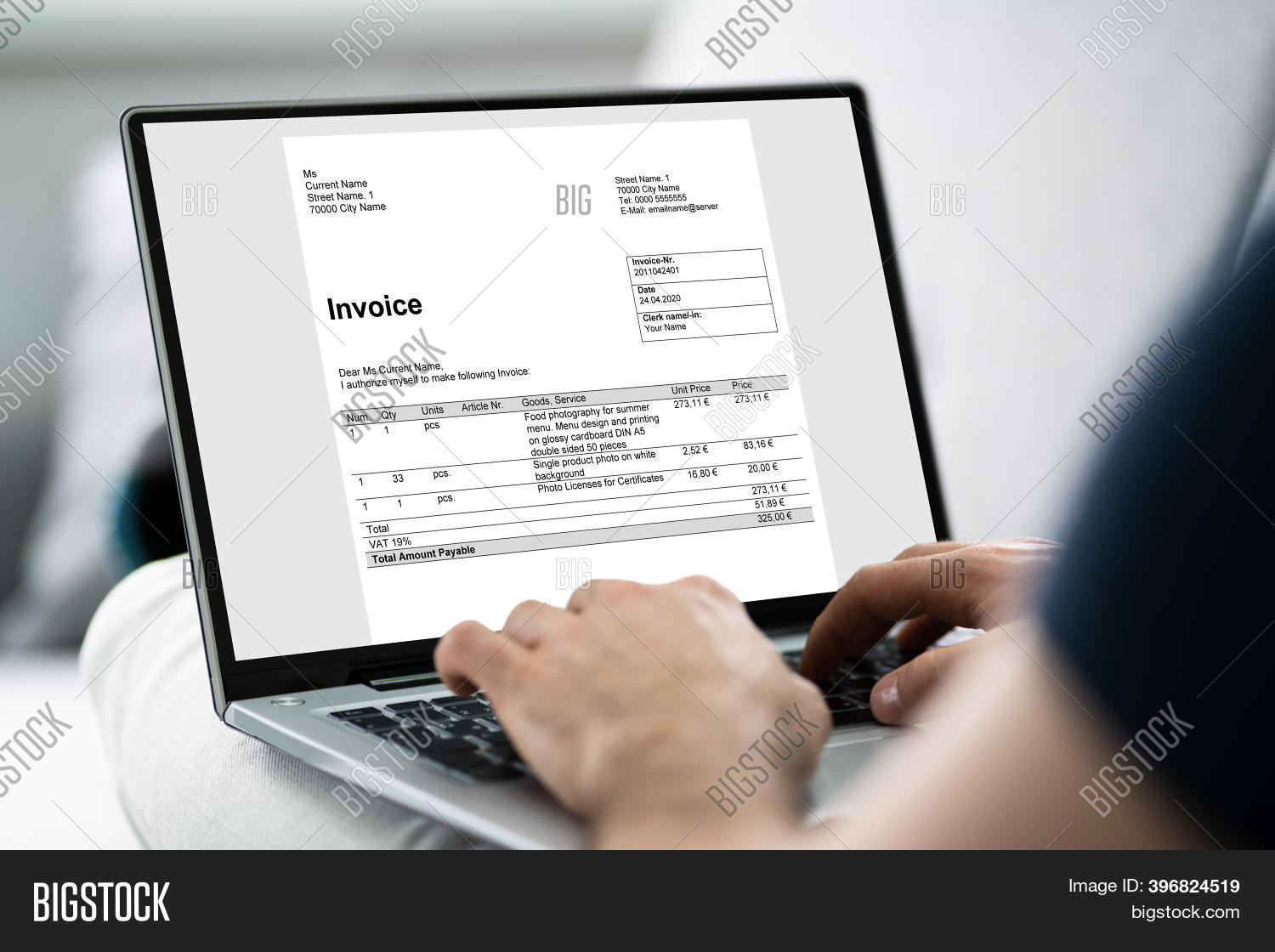 Online Invoice Image & Photo (Free Trial) | Bigstock