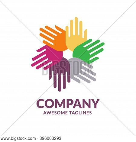 Hands Color Logo Vector & Photo (Free Trial) | Bigstock