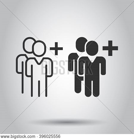 People Plus Icon Flat Vector & Photo (Free Trial) | Bigstock