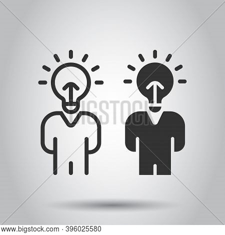 People Bulb Icon Flat Vector & Photo (Free Trial) | Bigstock