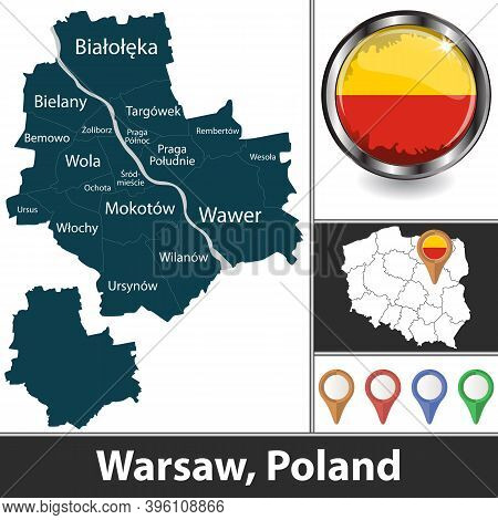 City Warsaw Districts Vector & Photo (Free Trial) | Bigstock