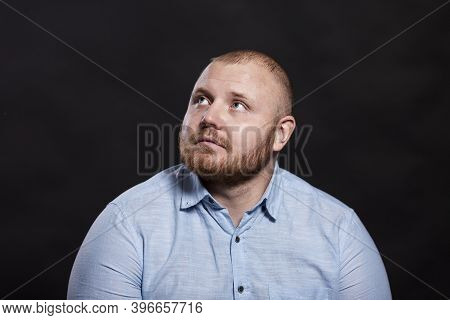 Fat Man Blue Shirt Image & Photo (Free Trial) | Bigstock