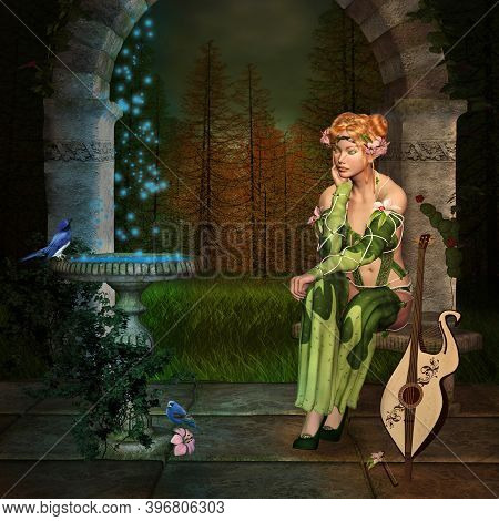 Blonde Musician Nymph Image & Photo (Free Trial) | Bigstock