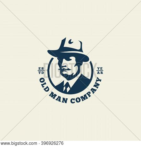 Old Man Hat Logo Vector & Photo (Free Trial) | Bigstock