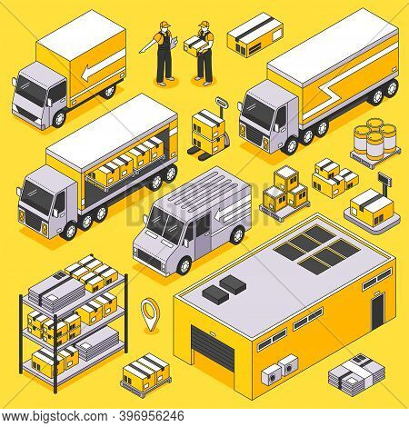 Logistics Isometric Vector & Photo (Free Trial) | Bigstock