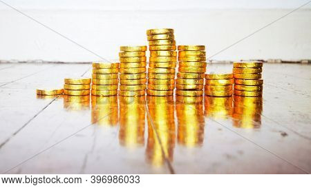 Line Gold Coins Going Image & Photo (Free Trial) | Bigstock
