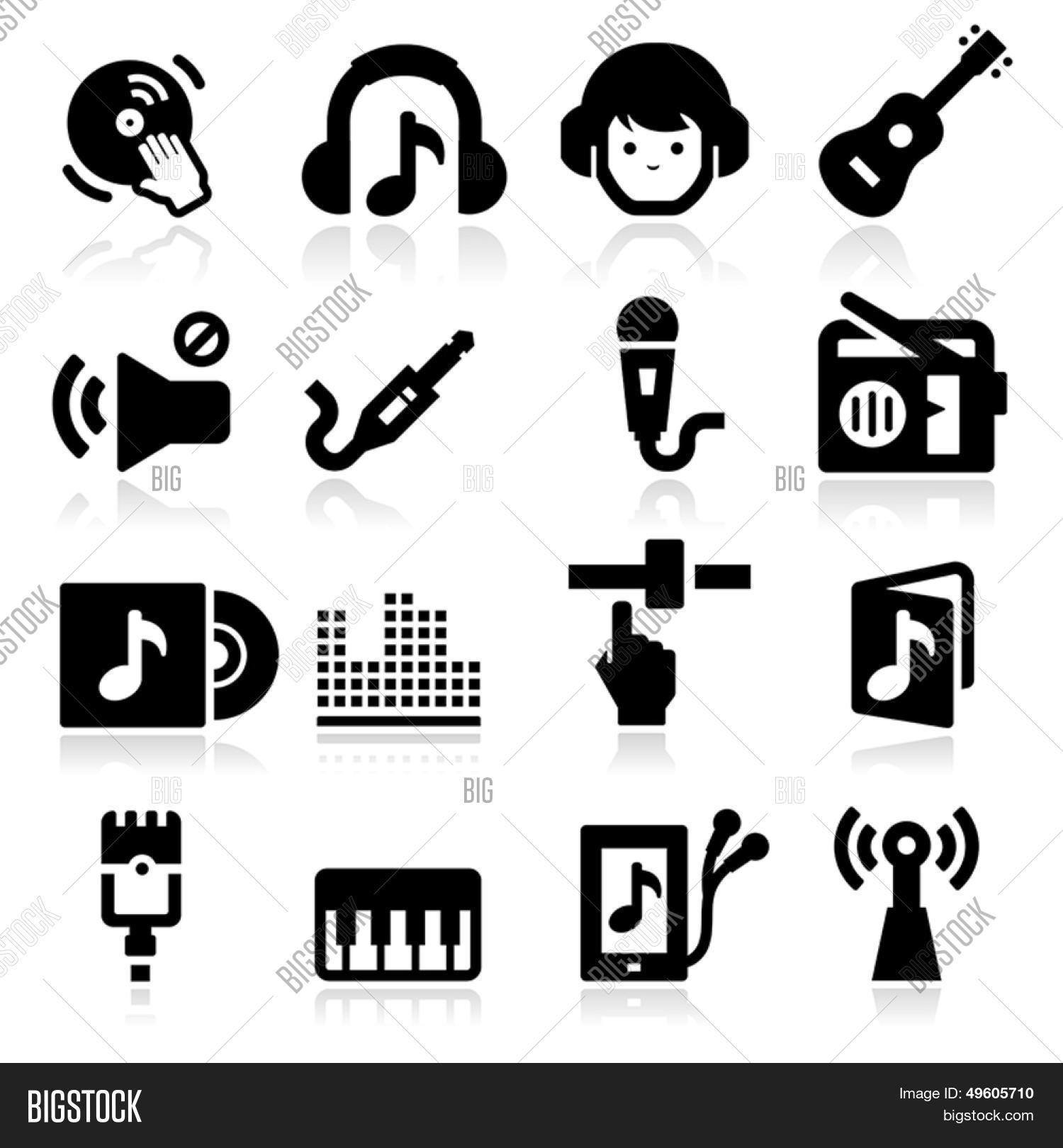 Vector y foto Music Icons Two (prueba gratis) | Bigstock