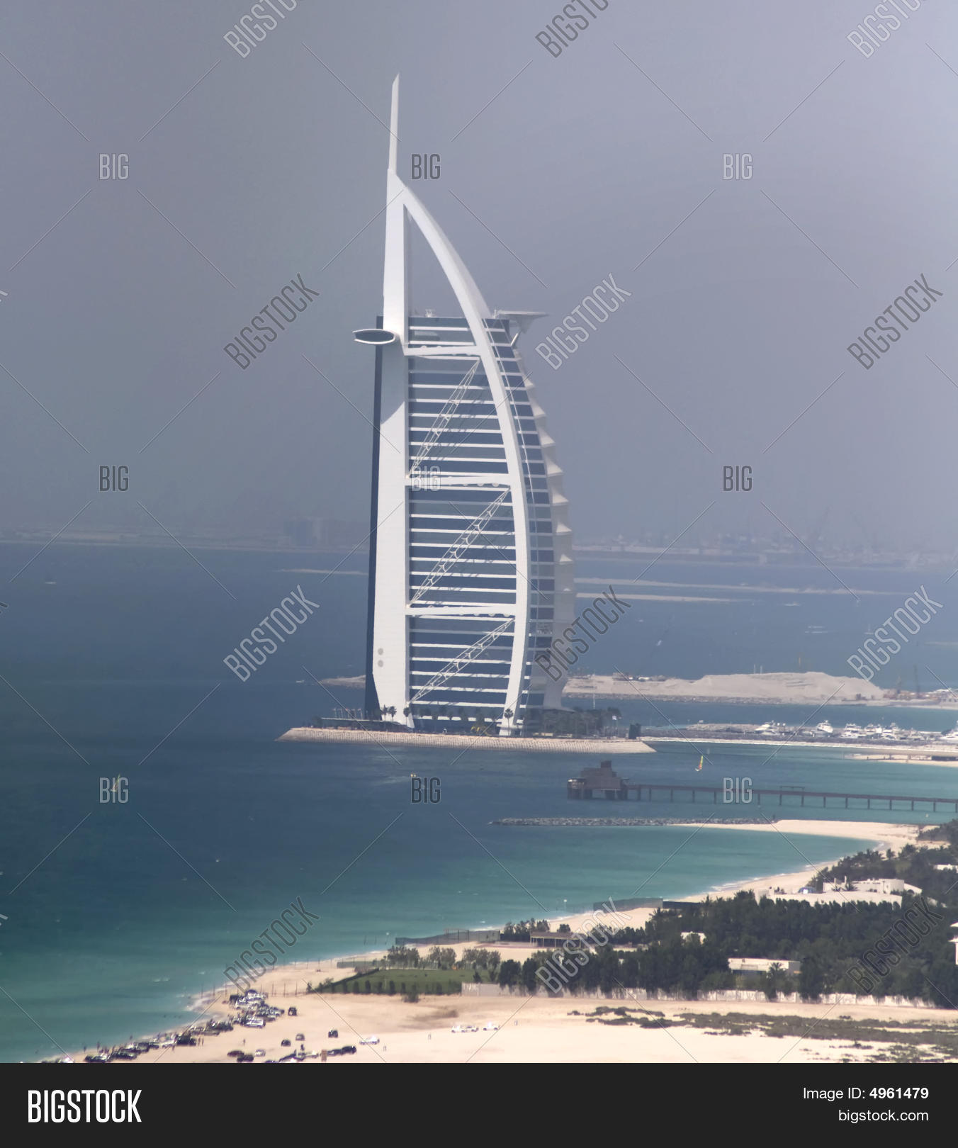 Burj Al Arab Aerial Image & Photo (Free Trial) | Bigstock
