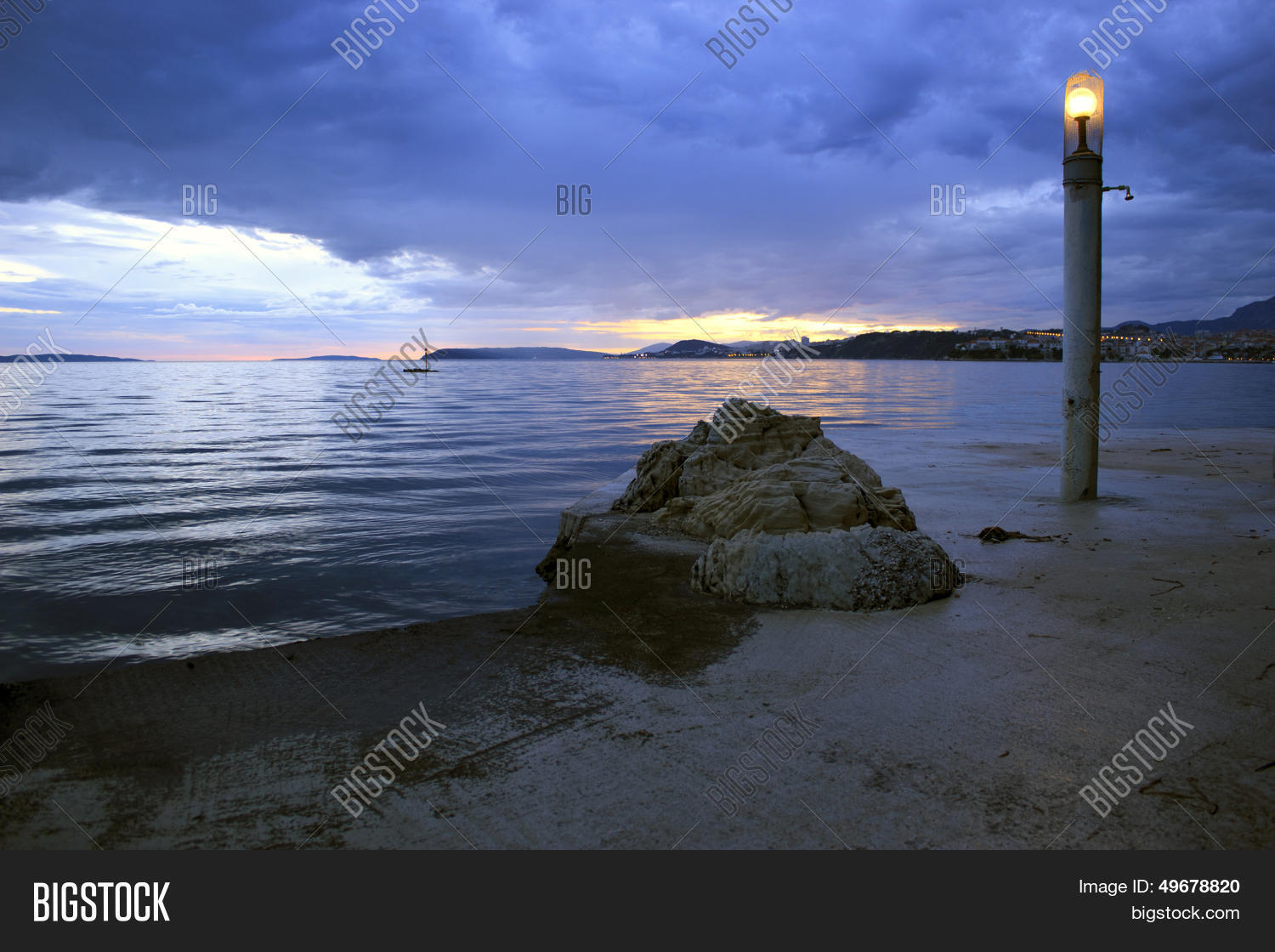 Sea Sunset Over Split Image & Photo (Free Trial) | Bigstock