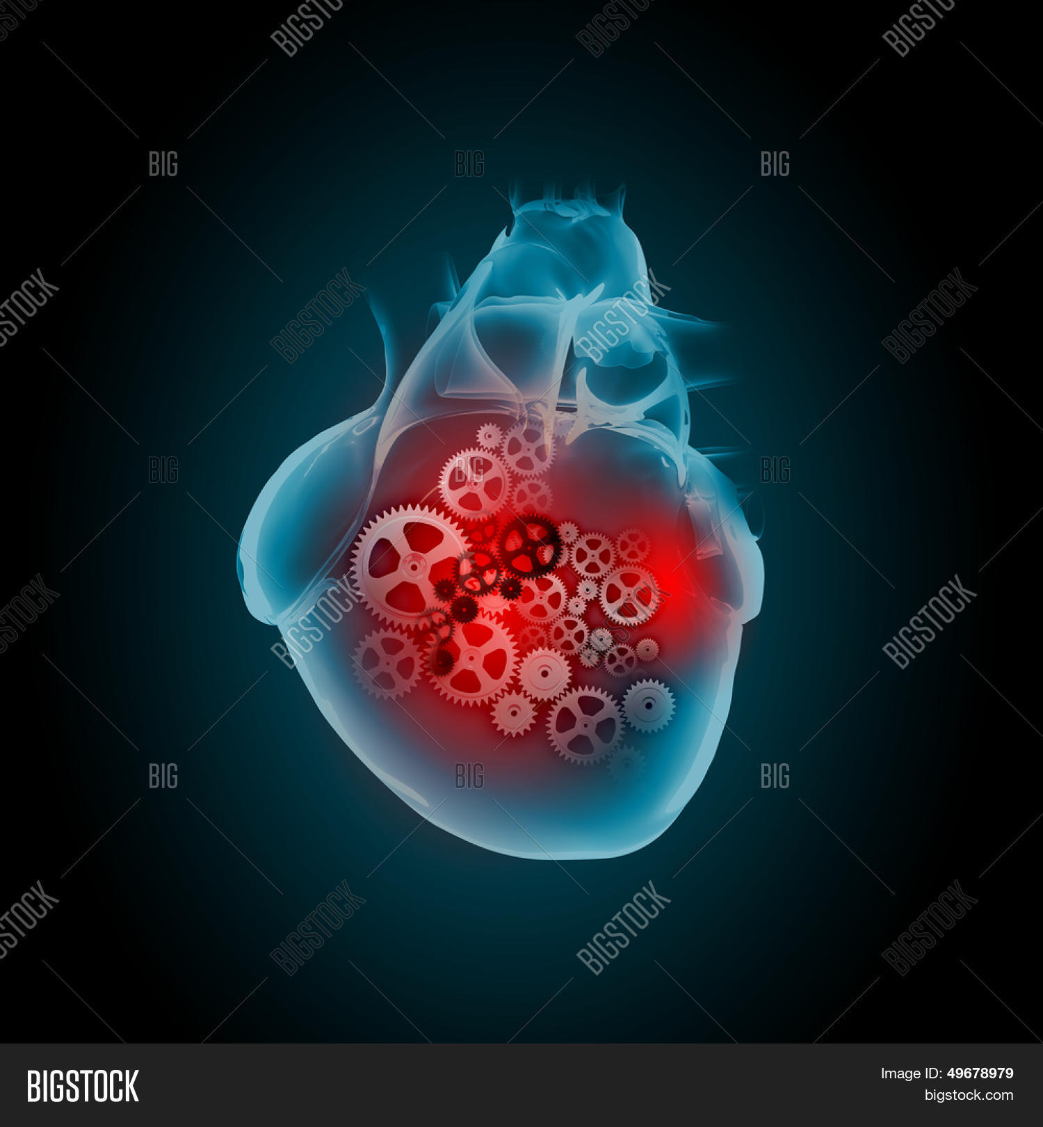 Human Heart Cog Gear Image & Photo (Free Trial) | Bigstock